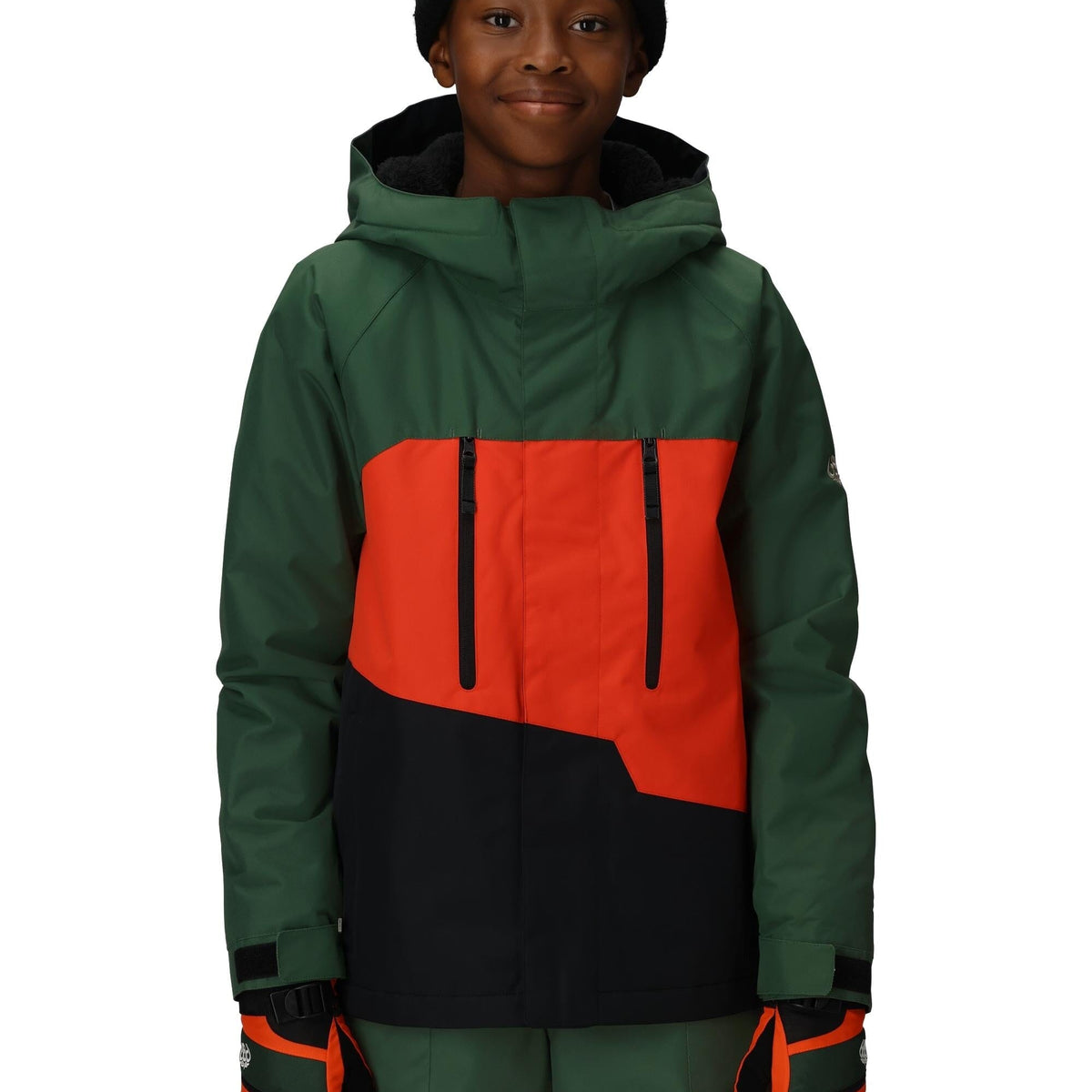 686 Youth Geo Insulated Snow Jacket Moss Green Colorblock 2026 ...