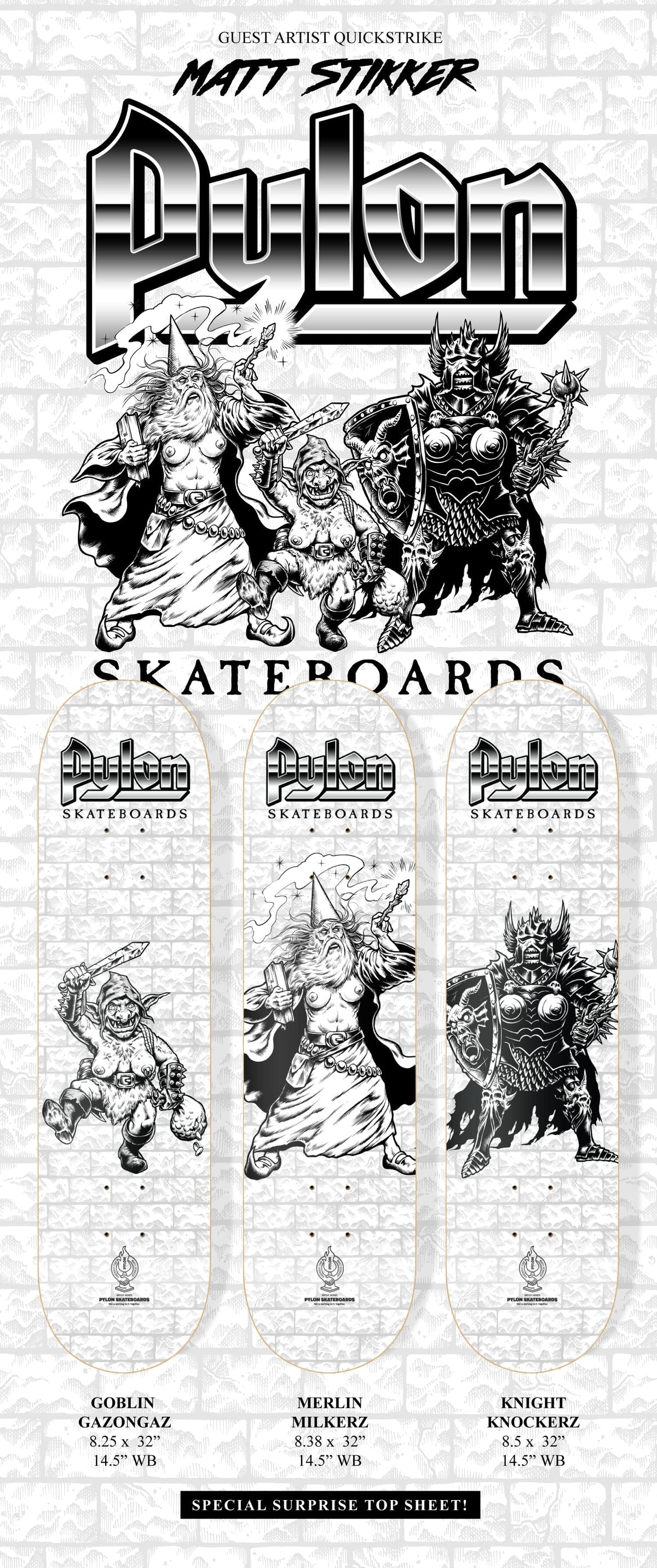 PYLON Stikker Goblin Gozongaz Skateboard Deck - Freeride Boardshop