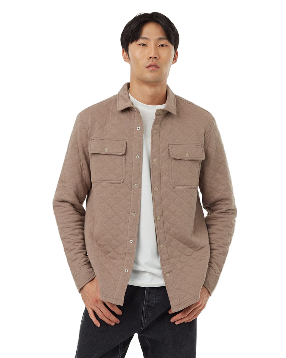 TENTREE Colville Quilted Shacket Fossil – Freeride Boardshop