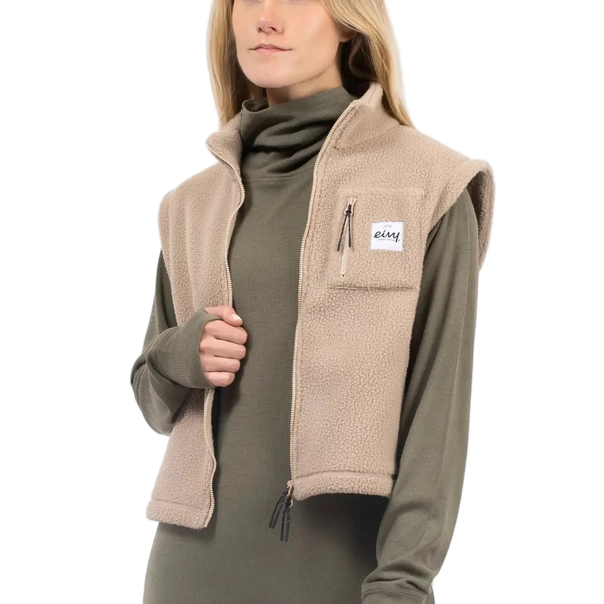 EIVY Women's Boxy Sherpa Vest Sand – Freeride Boardshop