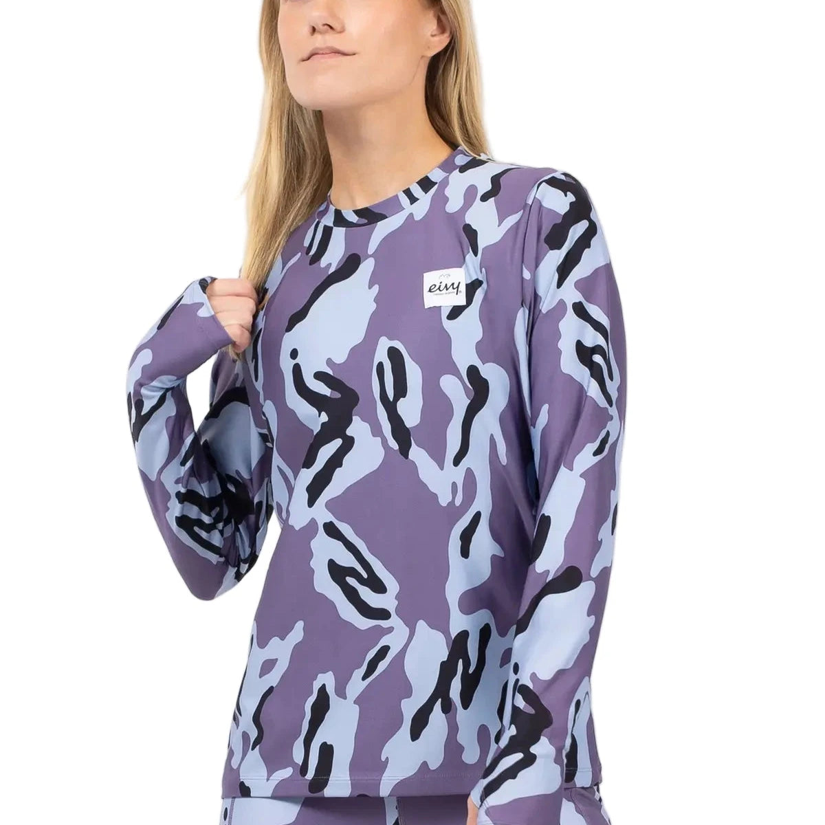 EIVY Women's Versa Loose Fit Rib Base Layer Top Purple Stray – Freeride ...