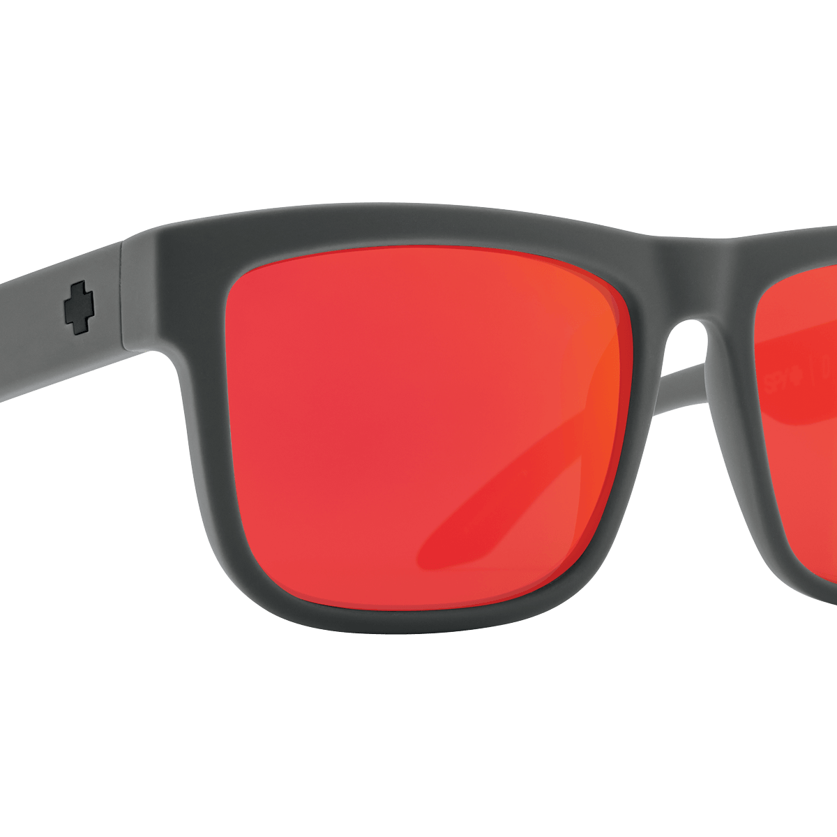 SPY Discord Soft Matte Dark Grey - Happy Grey Green With Red Spectra M ...